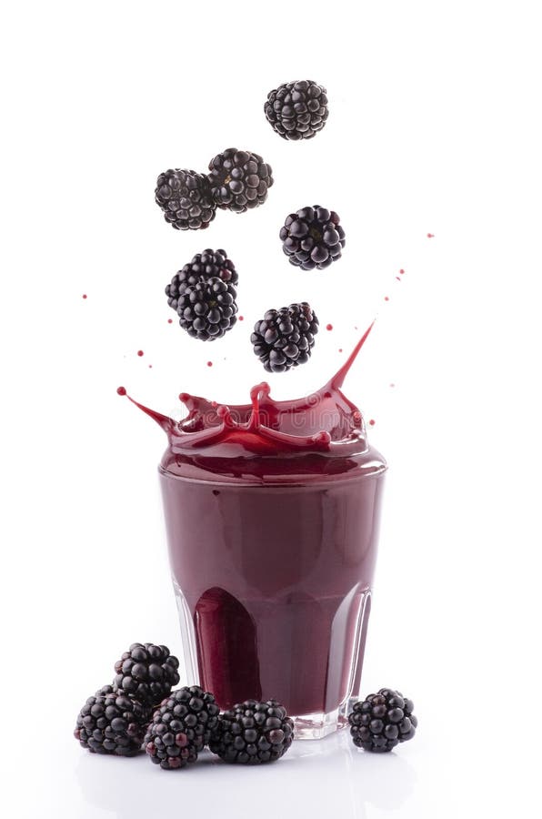Fruit Juice with Blackberries Stock Image - Image of isolated, color ...
