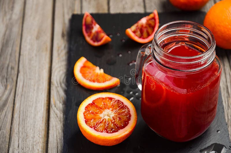 Fresh Red Blood Orange Juice in a Bottle Stock Photo - Image of ripe ...