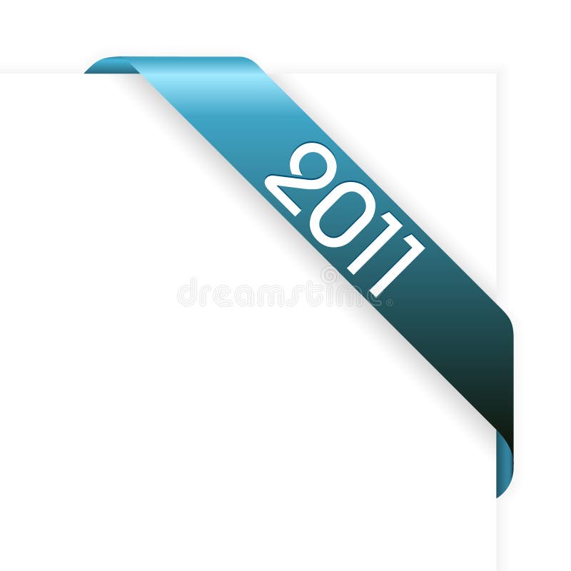 Blue corner ribbon stock vector. Illustration of illustration - 10756534