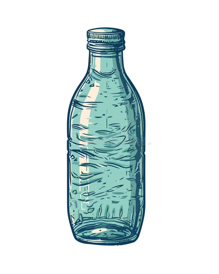 Fresh Blue Liquid in Plastic Bottle Design Stock Vector - Illustration ...