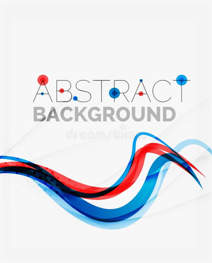 Fresh Blue and Red Wave Line Stock Vector - Illustration of curve ...