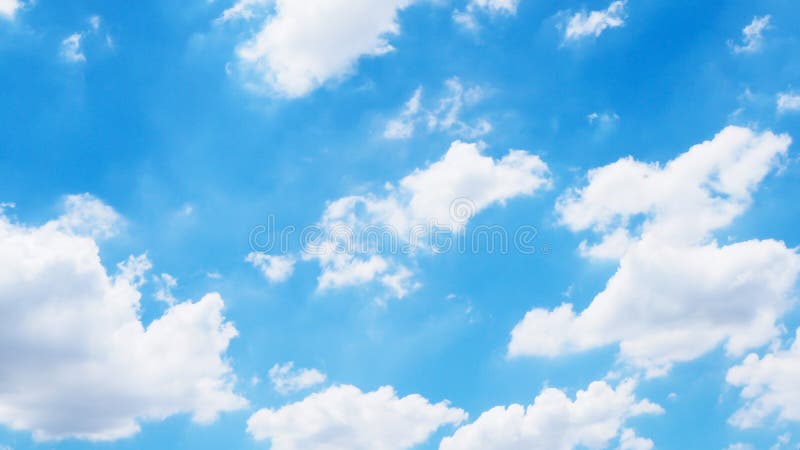 Fresh Blue Sky with Fluffy Cloud Wallpaper Stock Image - Image of ...