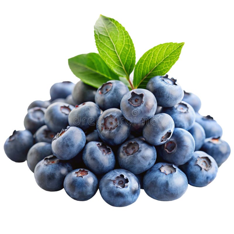 Fresh Blueberries in a Small Pile on a White Surface. Stock Image ...