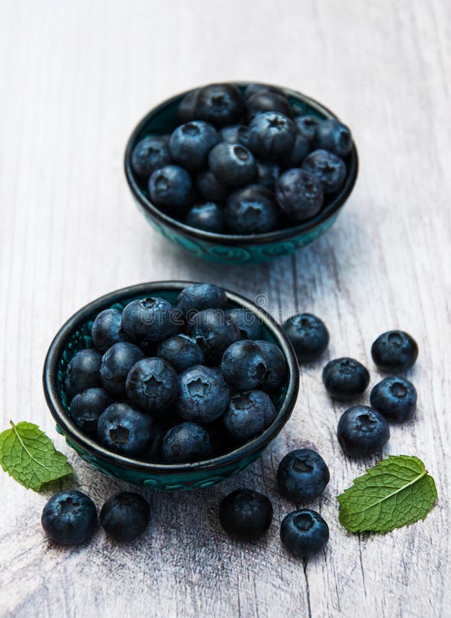 Fresh Blueberries on a Table Stock Photo - Image of group, food: 105104184