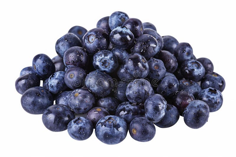 Fresh Blueberries on White Background. AI Image Stock Image - Image of ...
