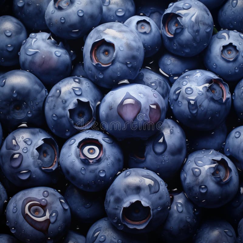 Fresh Blueberry Delight: a Burst of Summer Flavor Stock Photo - Image ...