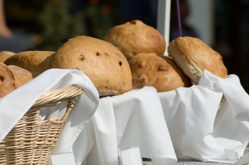 Fresh bread stock image. Image of napkins, baskets, carbs - 922307
