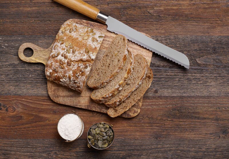 Fresh bread from above stock photo. Image of horizontal - 109029932