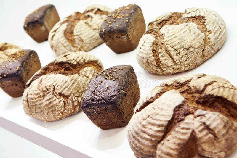 Fresh bread in bakery stock image. Image of slice, sale - 260470893