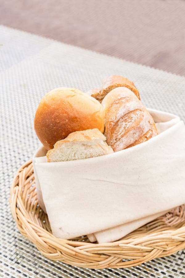 Fresh bread basket stock image. Image of healthy, pastry - 103713203