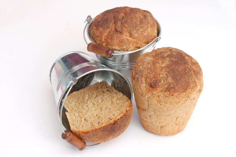 Fresh bread in a bucked stock photo. Image of homemade - 38782224