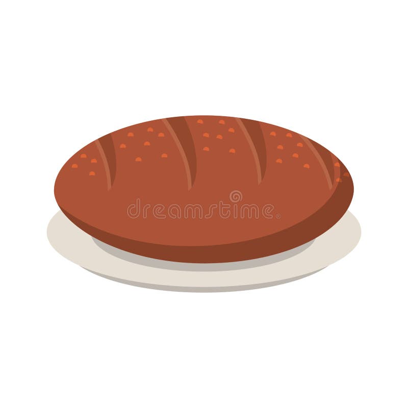 Fresh bread on dish stock vector. Illustration of quality - 145155510