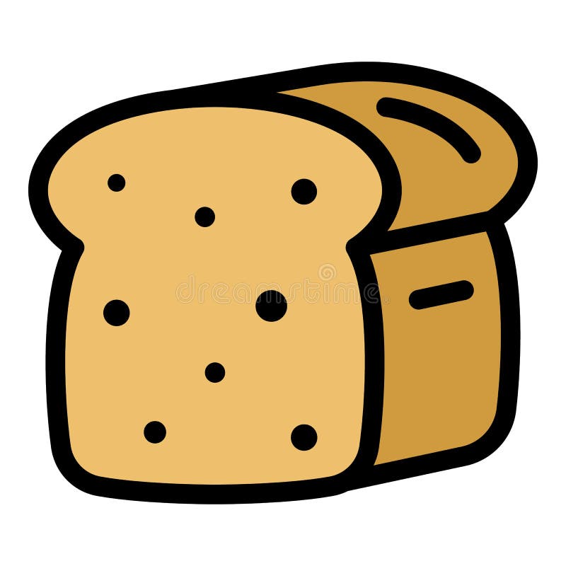 Fresh Bread Icon Color Outline Vector Stock Vector - Illustration of ...