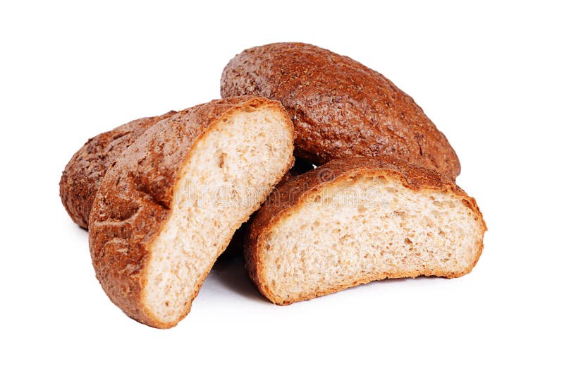 Loaf of White Bread Isolated on White Background Stock Image - Image of ...