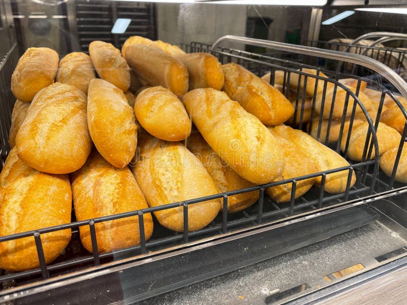 Fresh Bread in a Market. Buns in a Shop. Stock Photo - Image of ...