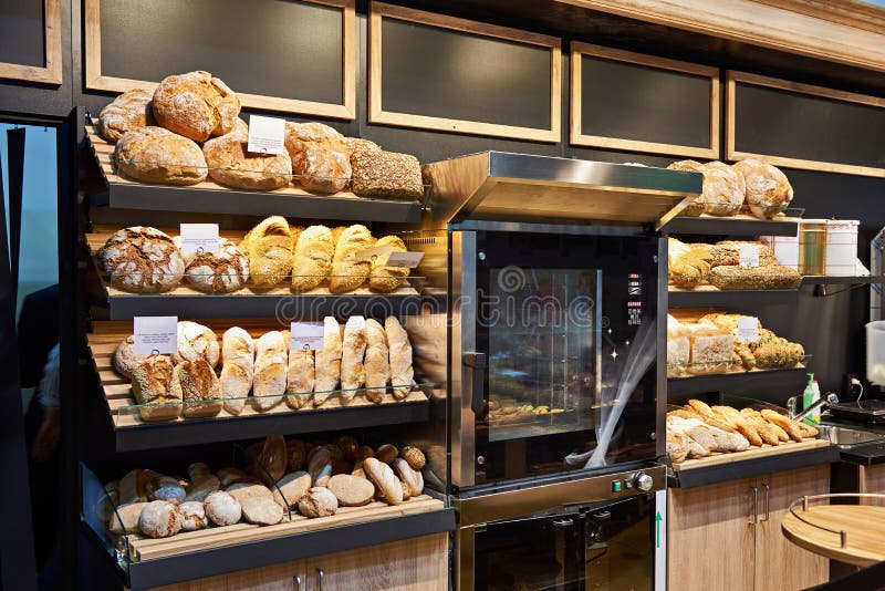 Shelves with Bread at Store Stock Photo - Image of bread, shop: 19307124