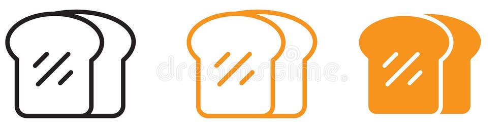 Fresh Bread Slice Icon for Bakeries and Culinary Applications Stock ...