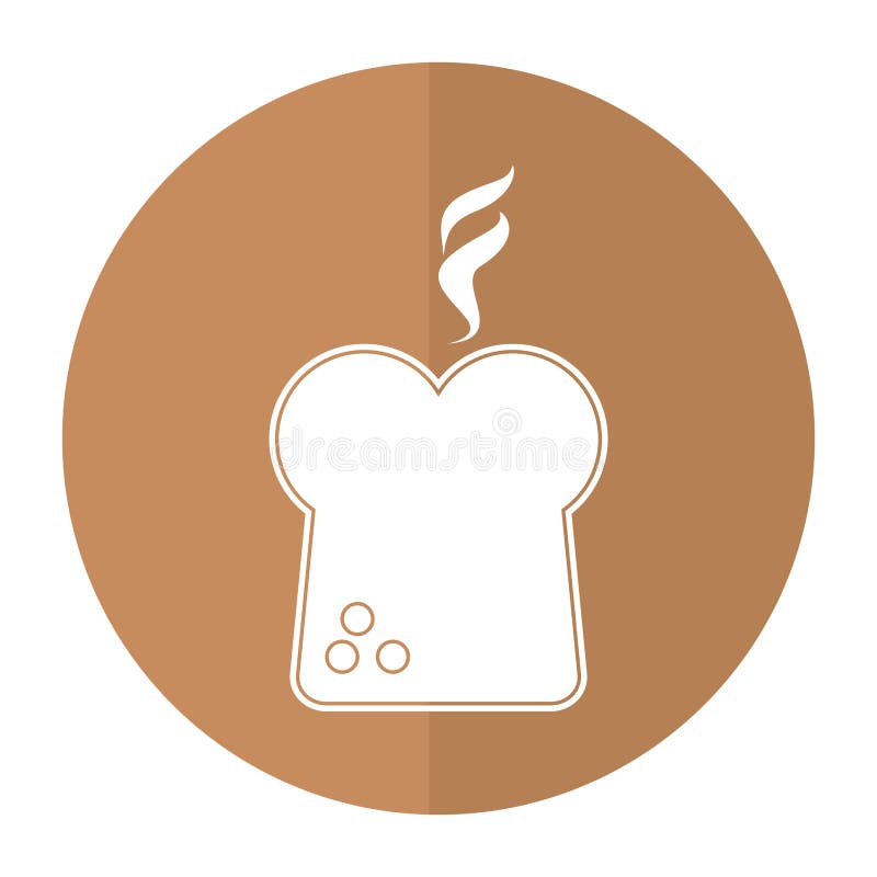 Fresh Bread Slice Icon Shadow Stock Vector - Illustration of grain ...