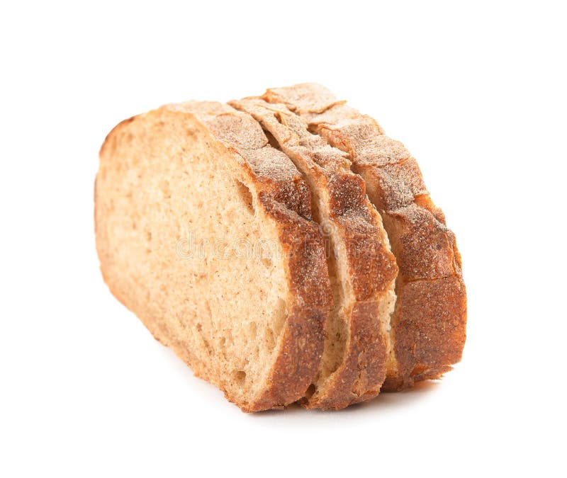 Fresh Bread on White Background Stock Image - Image of cuisine, grain ...