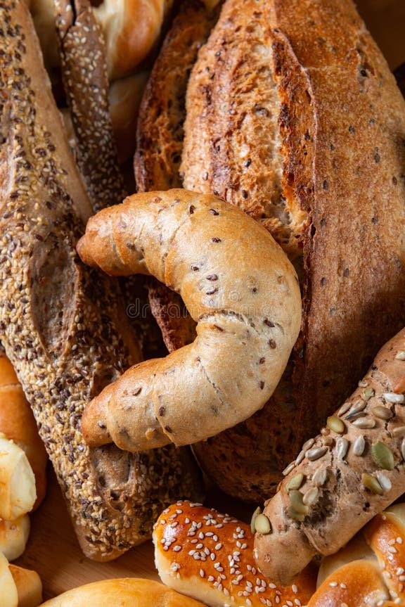 Fresh Breads and Delectable Baked Goods in a Cozy Bakery Setting Stock ...