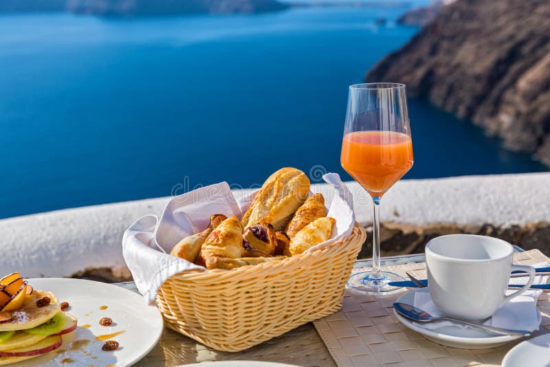 Fresh Breakfast in a Beautiful Place Stock Photo - Image of breakfast ...
