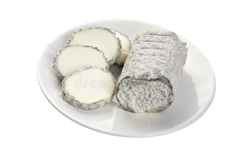 Fresh Brie Cheese with White Mold on a White Background Stock Image ...