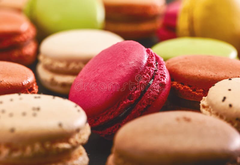 Fresh Bright Colored Macarons Stock Photo - Image of biscuit, cake ...