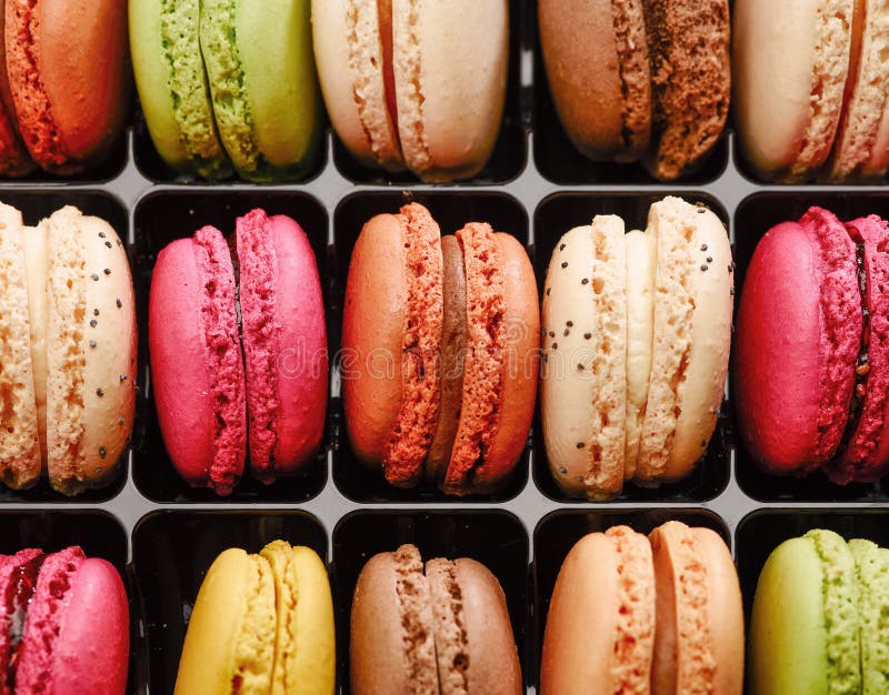 Fresh Bright Colored Macarons Stock Image - Image of dessert ...