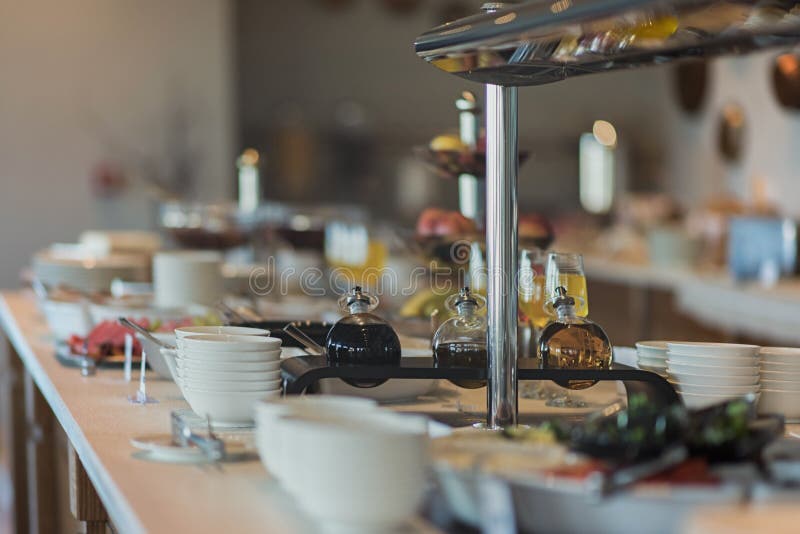 Fresh and Bright Continental Breakfast Table with Jam. Table Settings ...