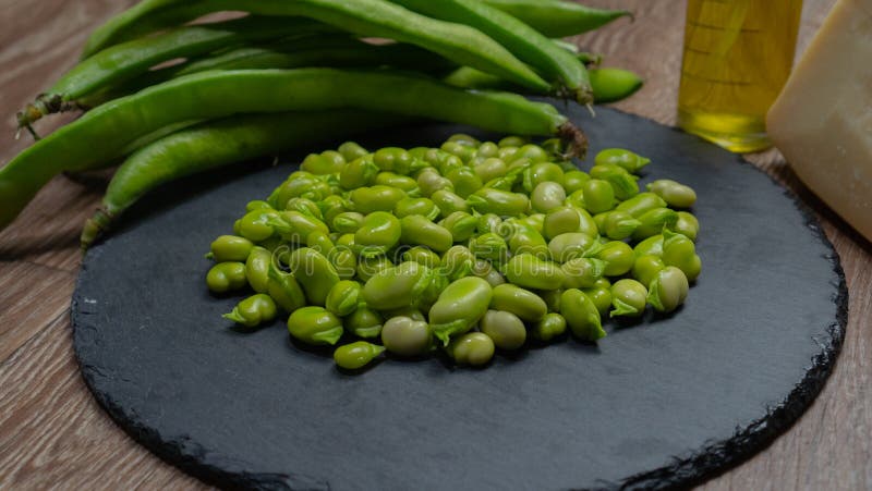 Fresh Broad Beans of Small Dimensions Typical of Sardinia Stock Image ...