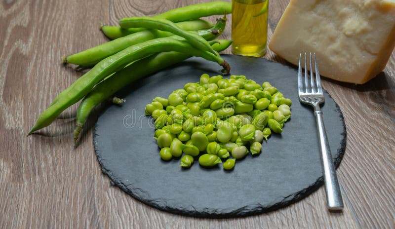 Fresh Broad Beans of Small Dimensions Typical of Sardinia Stock Image ...