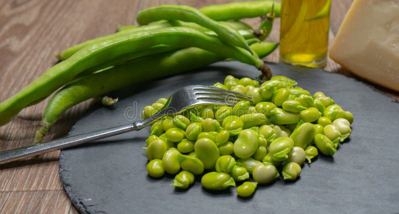 Fresh Broad Beans of Small Dimensions Typical of Sardinia Stock Image ...
