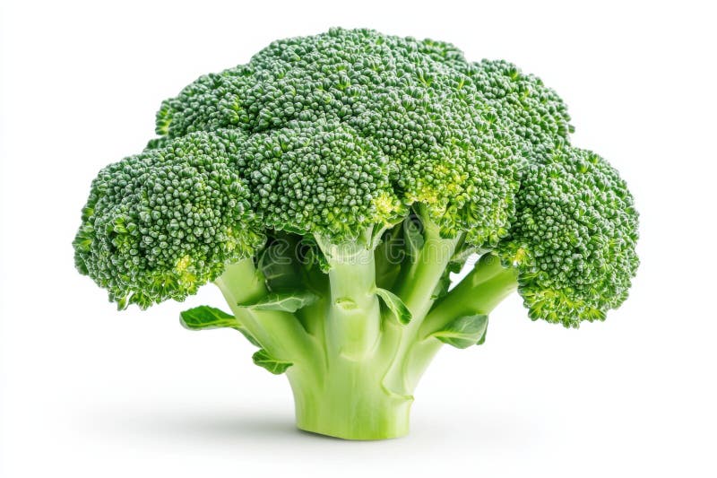 Fresh Broccoli Floret Showing Small Tree-like Structure on White ...