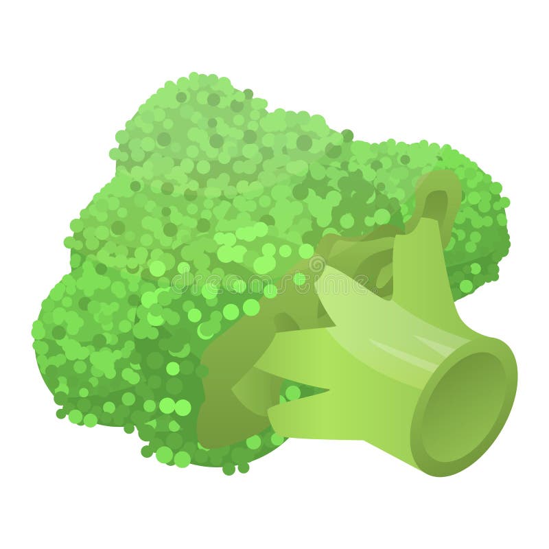 Fresh Broccoli Icon, Isometric Style Stock Vector - Illustration of ...