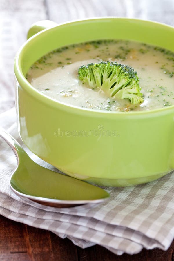 Fresh broccoli soup stock photo. Image of catering, lunch - 18805922
