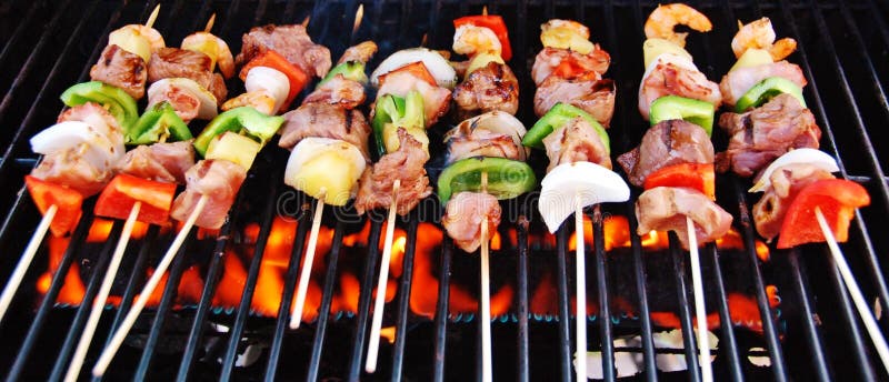 Fresh Brochettes stock photo. Image of relax, stick, cook - 40652568