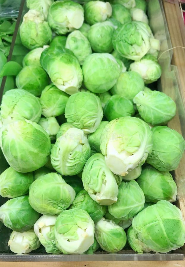 Fresh Brussels Sprout Piled. Stock Photo - Image of stack, food: 390690634