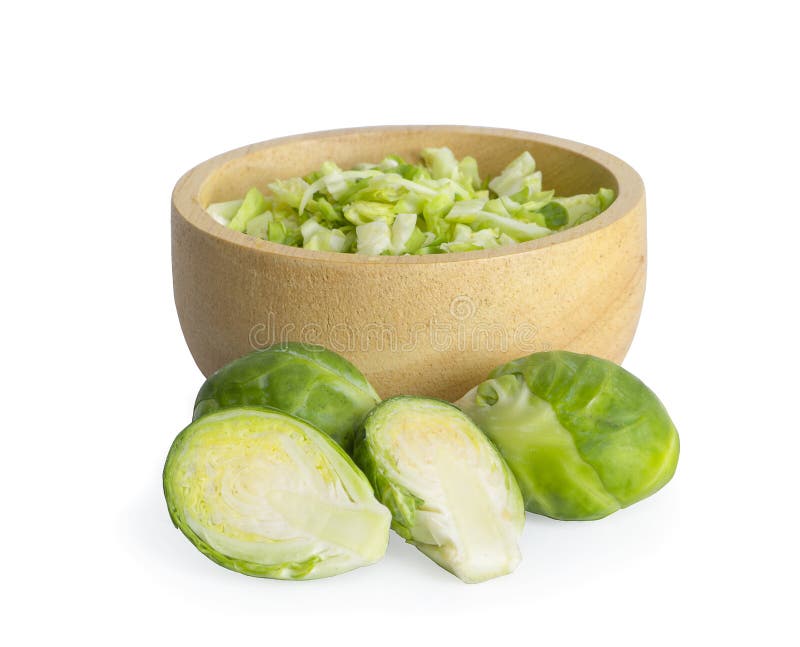 Fresh Brussels Sprouts Isolated on White Stock Photo - Image of health ...