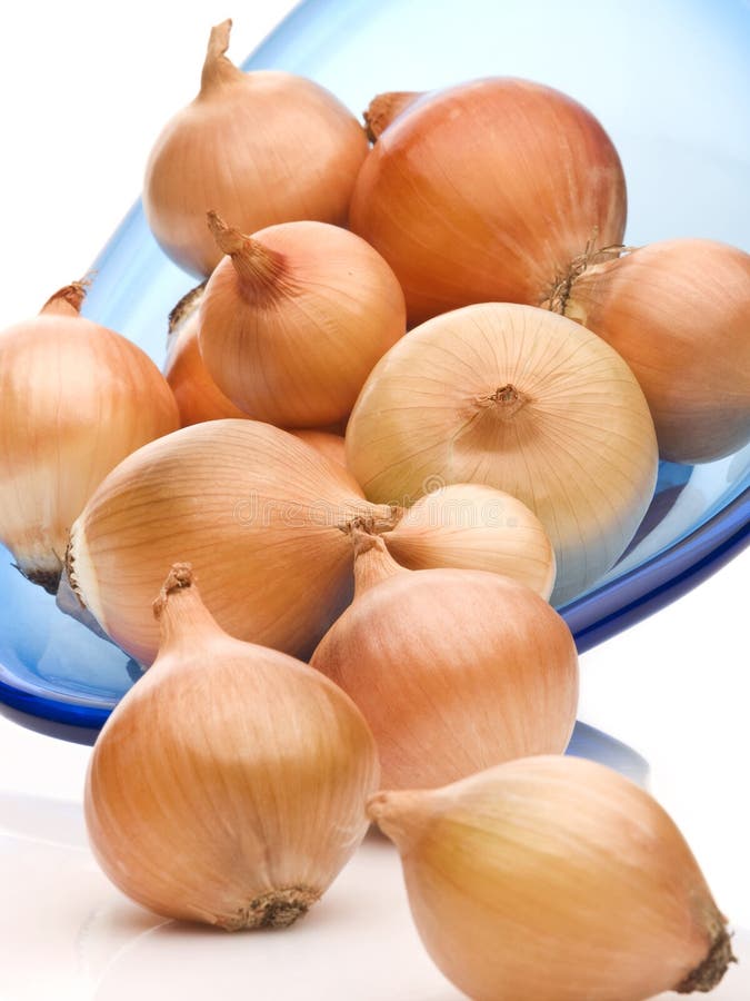 Fresh Bulbs of Yellow Onion on White Background Stock Image - Image of ...