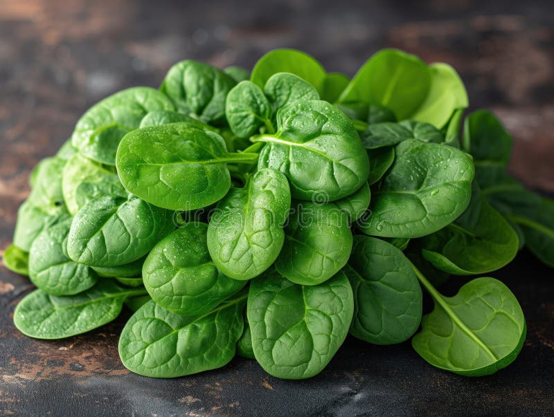 Fresh bunch of spinach stock illustration. Illustration of natural ...