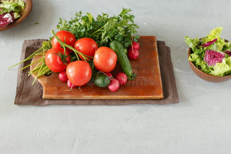 Fresh Bundle of Different Vegetables Stock Photo - Image of table ...