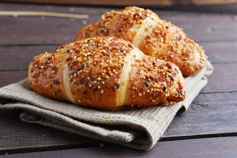 Fresh buns stock photo. Image of flour, baked, table - 48425104