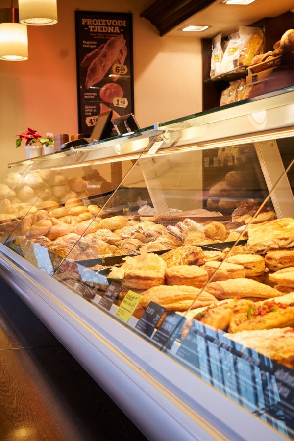 Fresh Buns in a Display Cabinet. Editorial Photography - Image of buns ...