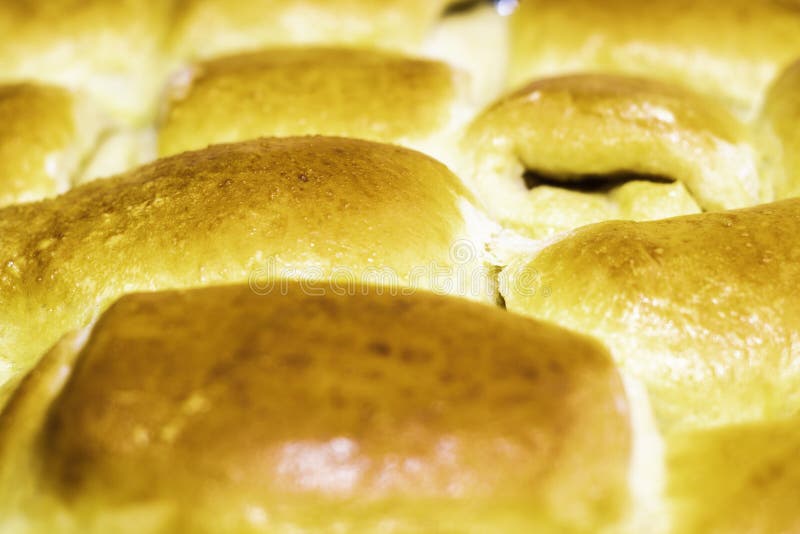 Fresh Buns Just Taken Out of a Oven Stock Photo - Image of meal, brown ...