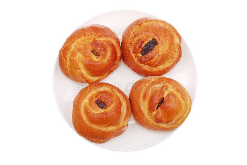 The fresh buns on white stock photo. Image of healthy - 16089424