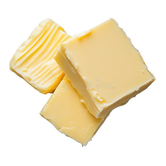 Fresh Butter Blocks on a Transparent Background Stock Photo - Image of ...