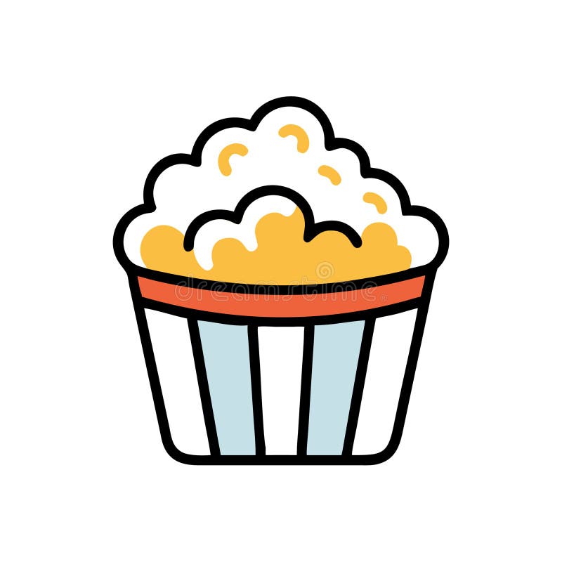 Fresh Buttered Popcorn Dish Stock Vector - Illustration of treat ...