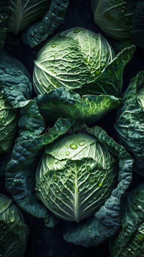 Fresh Cabbages Illustration. Generative AI Stock Illustration ...