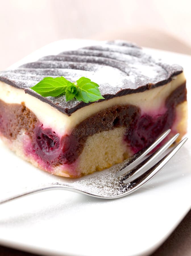 Fresh cake stock image. Image of dessert, plate, chocolate - 16367473