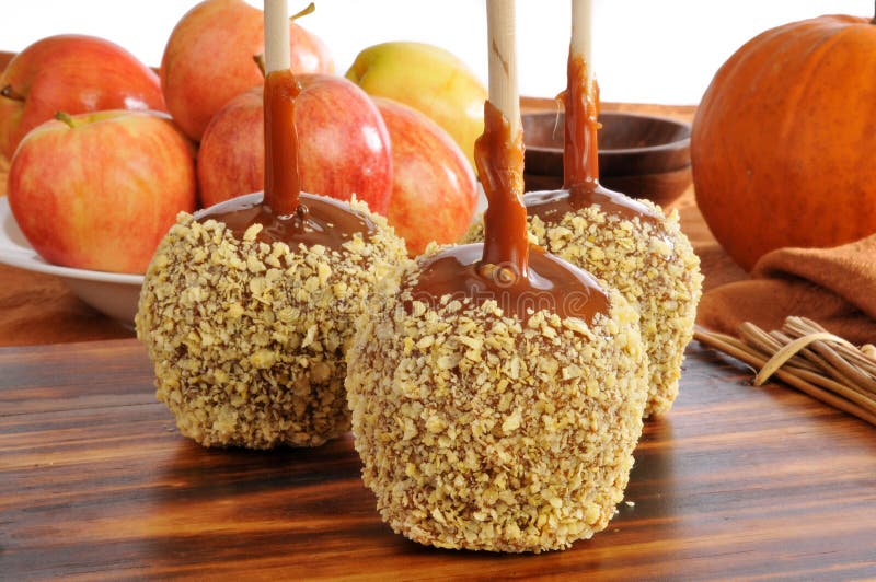 Fresh caramel apples stock photo. Image of golden, brown - 22057880
